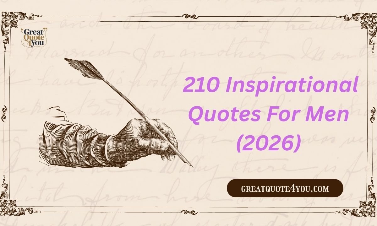 210 Inspirational Quotes For Men (2026)